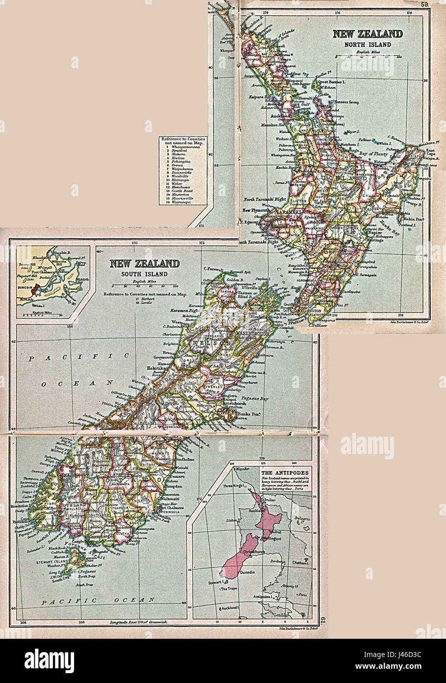 Regions new zealand map hi-res stock photography and images - Alamy