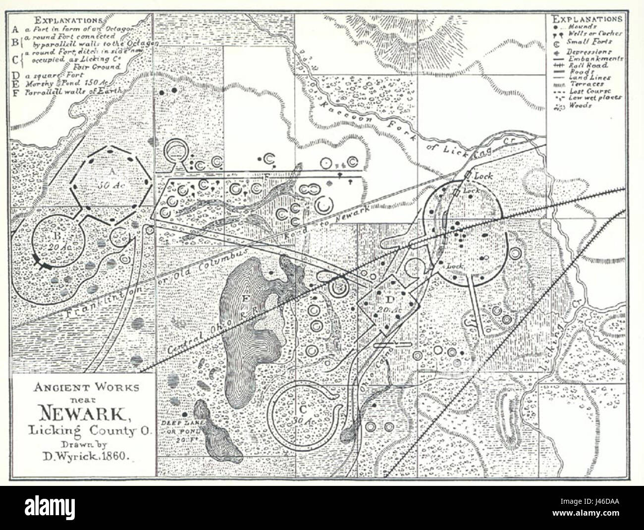 Old map of newark hi-res stock photography and images - Alamy