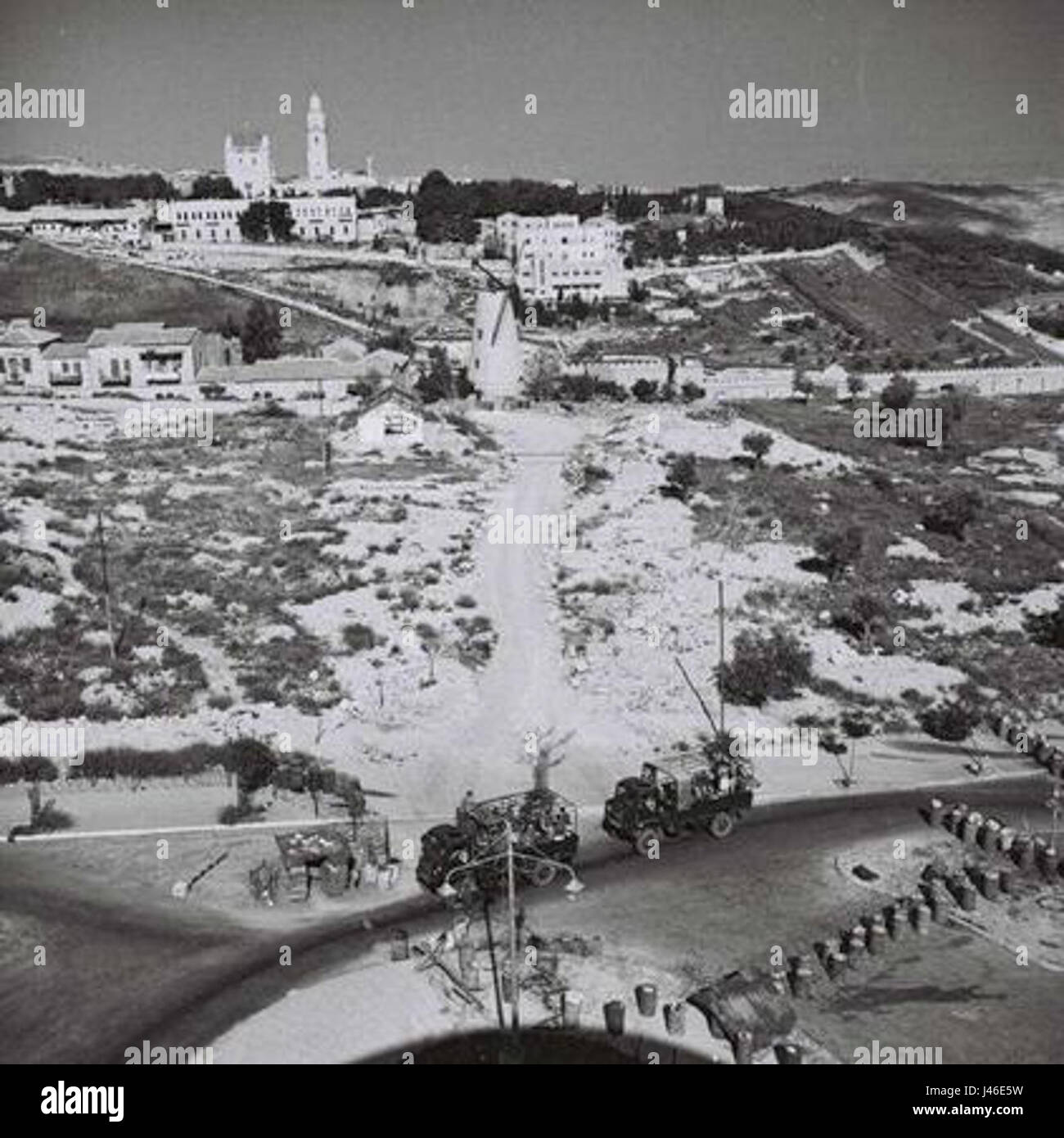 The Moses Montefiore Windmill in Jerusalem, built in the 19th century ...