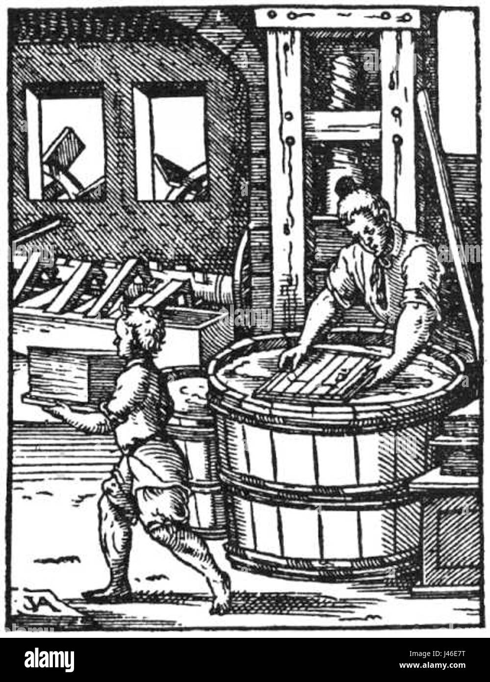 Papermaking hand ancient craft hi-res stock photography and images - Alamy