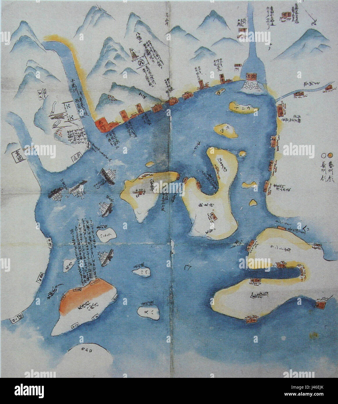 This historical map details the operations during the Second Choshu ...