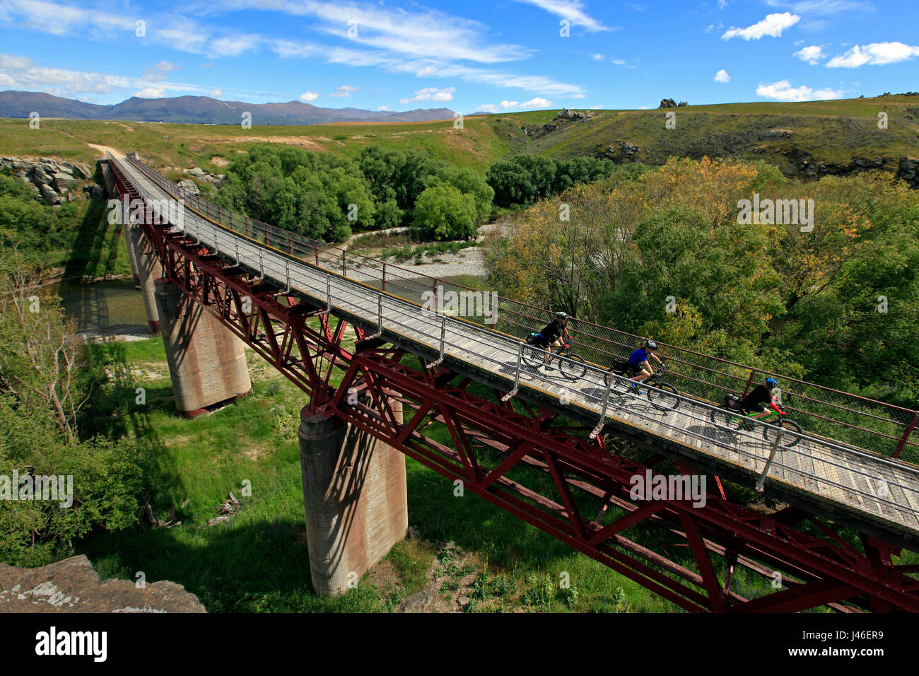 Riding the Otago Rail Trail, New Zealand Stock Photo - Alamy