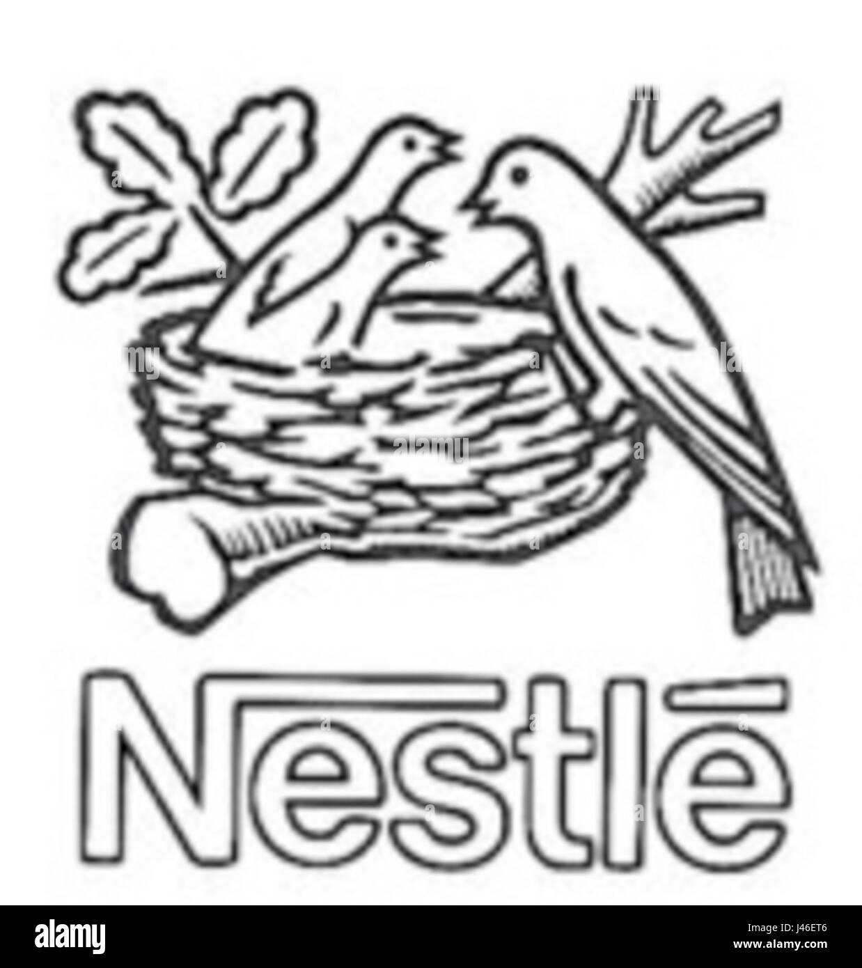 Nestle logo Black and White Stock Photos & Images - Alamy