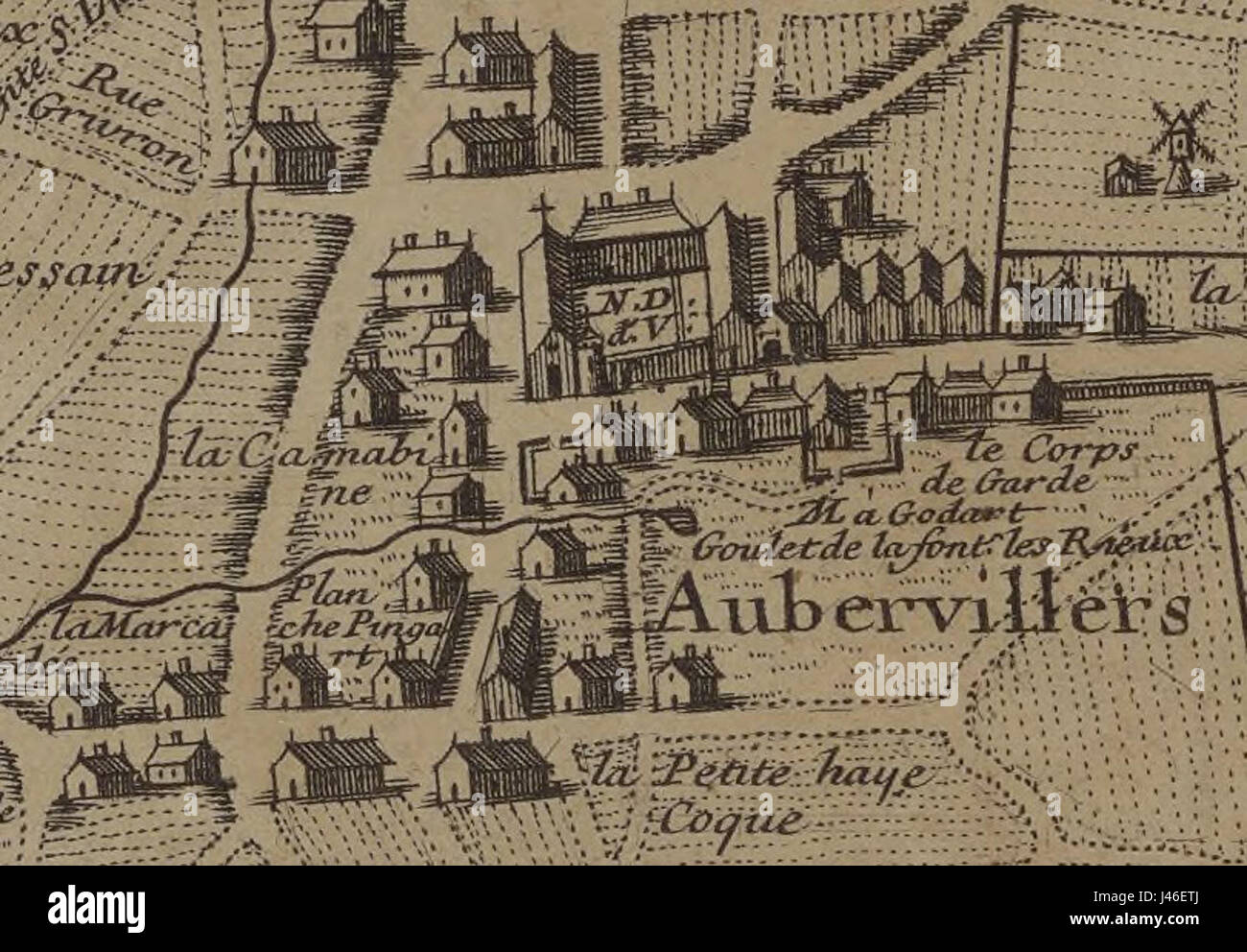 Aubervilliers map hi-res stock photography and images - Alamy