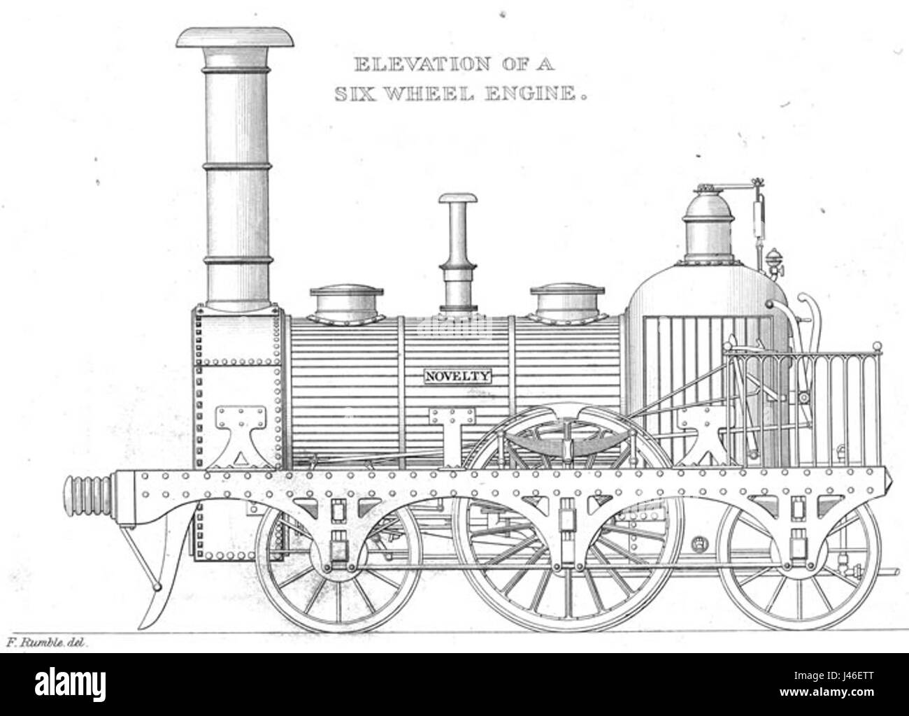 Novelty 1840 locomotive Stock Photo - Alamy