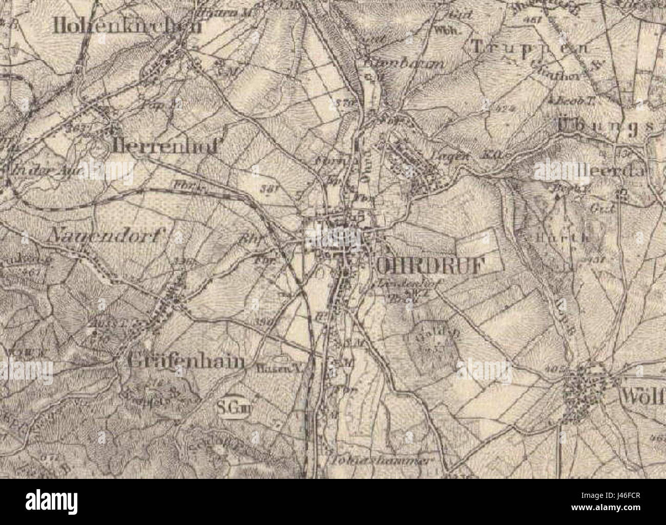 Ohrdruf Karte 1921 Stock Photo - Alamy