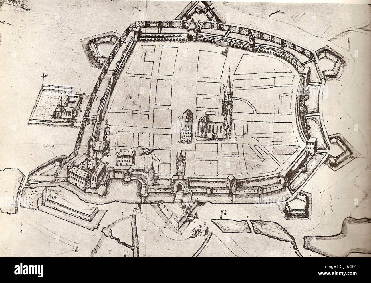 'Neumarkt Befestigung 1675' refers to the fortifications constructed ...