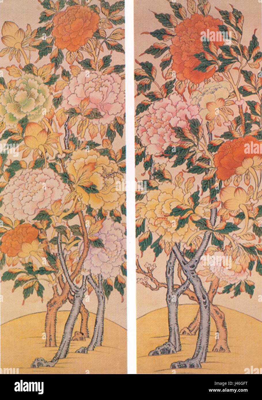 Minhwa Morando is a style of Korean folk painting known for its vibrant ...