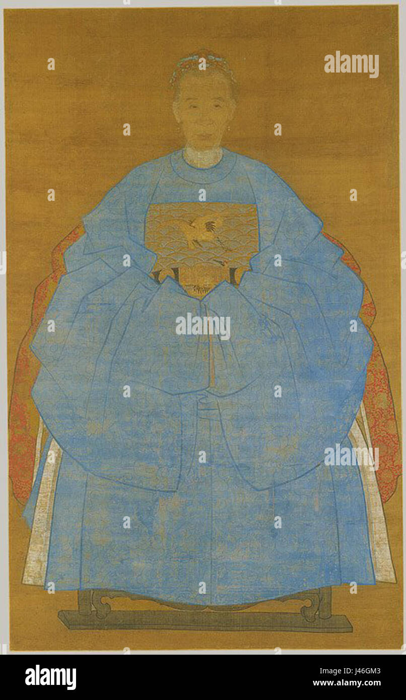 A Ming noblewoman from the Ming dynasty in China, depicted in ...