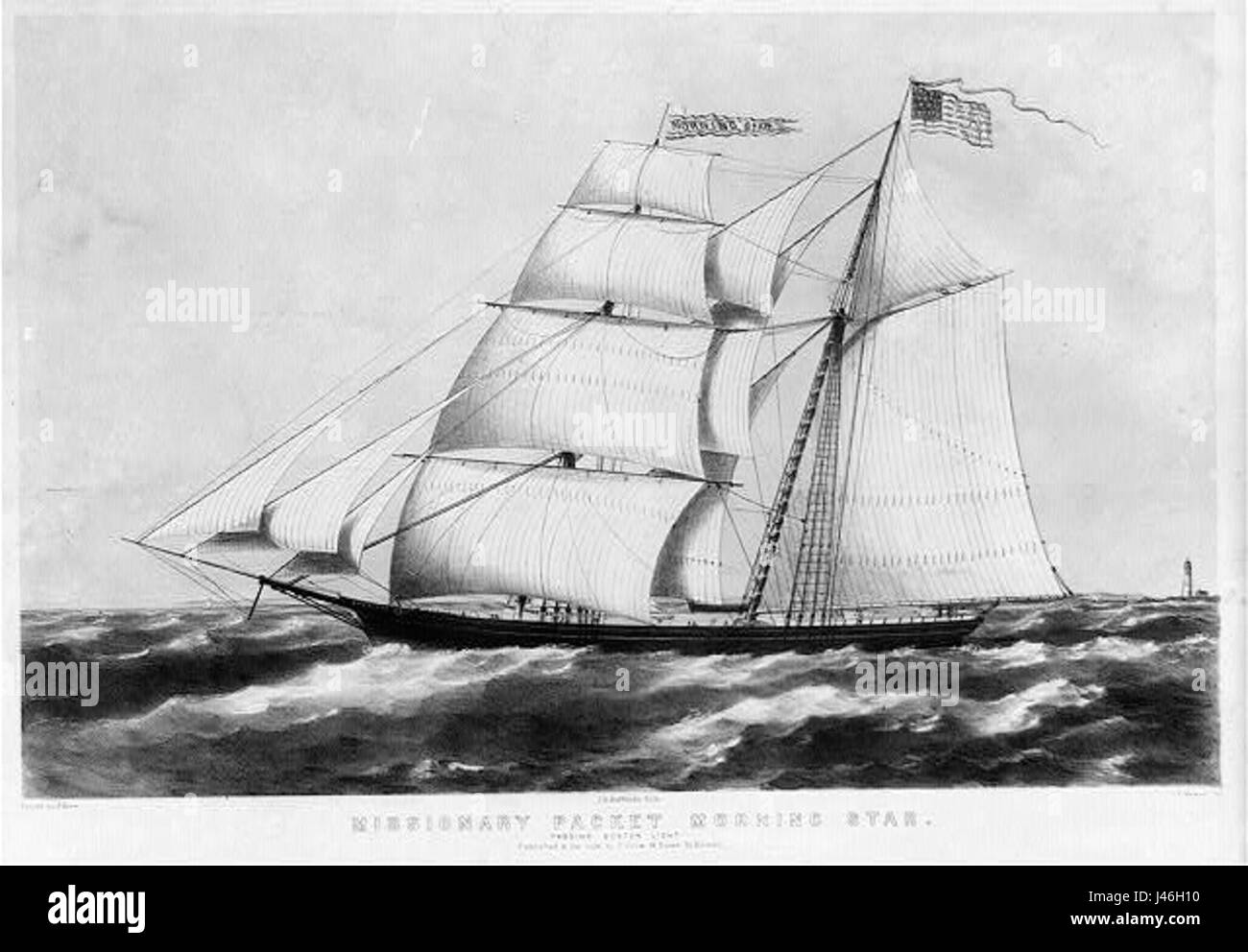 Historical ship lithographs hi-res stock photography and images - Alamy