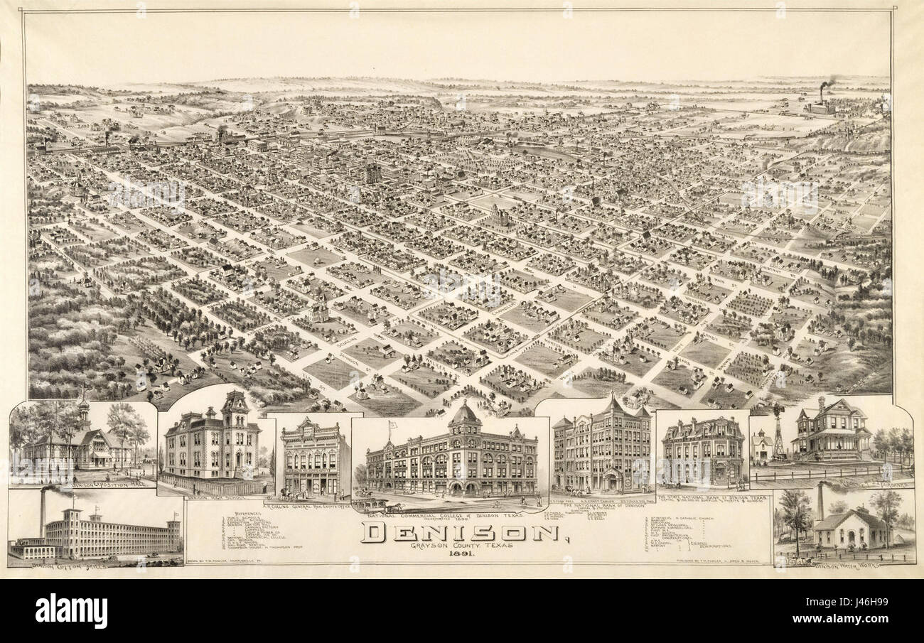 Denison map hi-res stock photography and images - Alamy