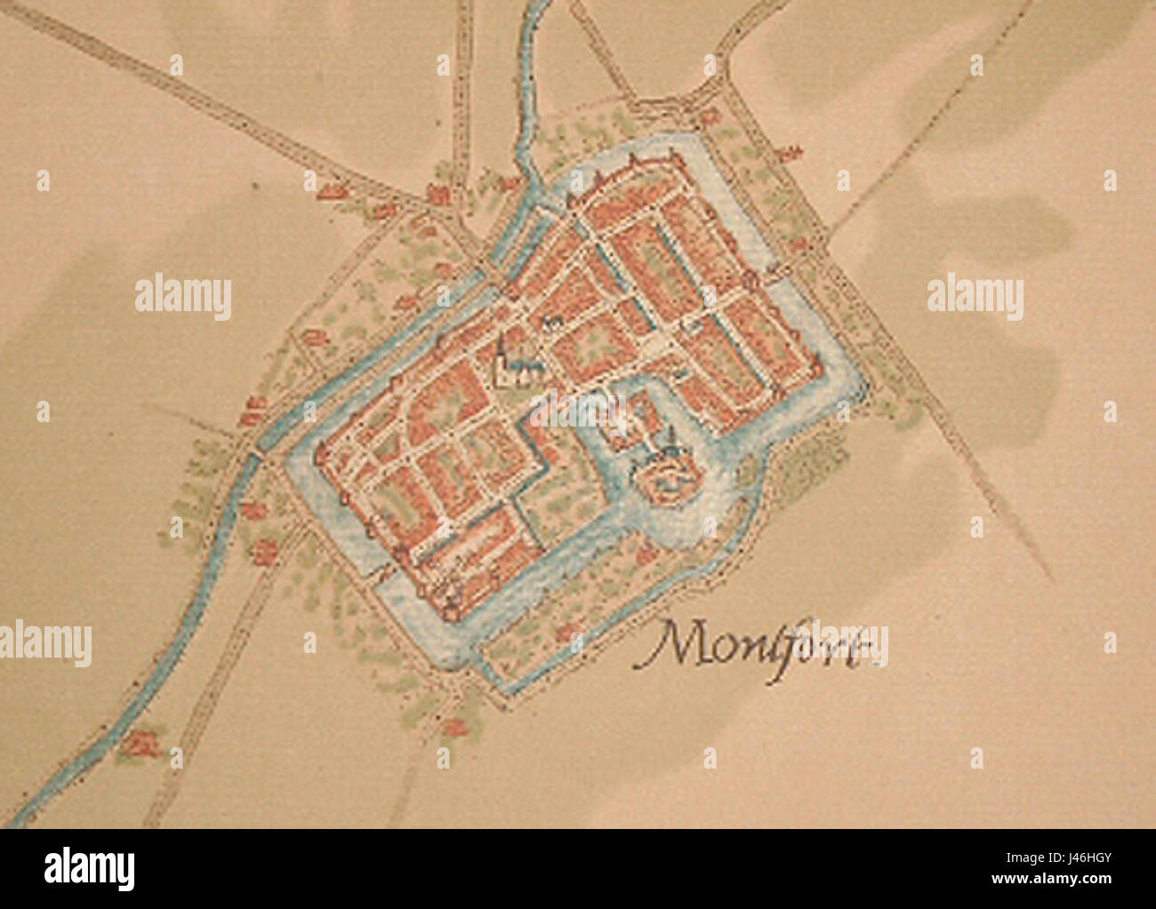 The map of Montfoort by Jacob van Deventer, a renowned Dutch ...