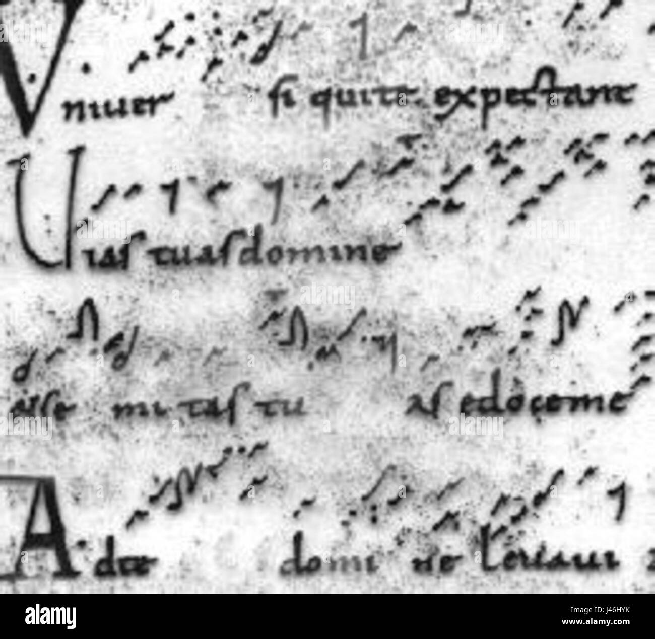 Ancient music notation Black and White Stock Photos & Images - Alamy