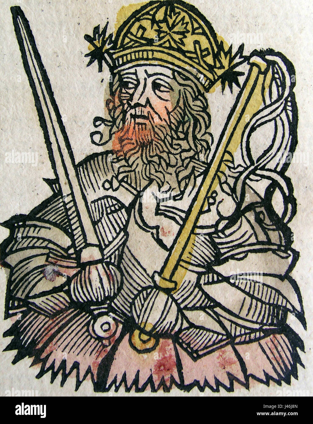 Nuremberg chronicles Atilla, King of the Huns (CXXXVII Stock Photo - Alamy