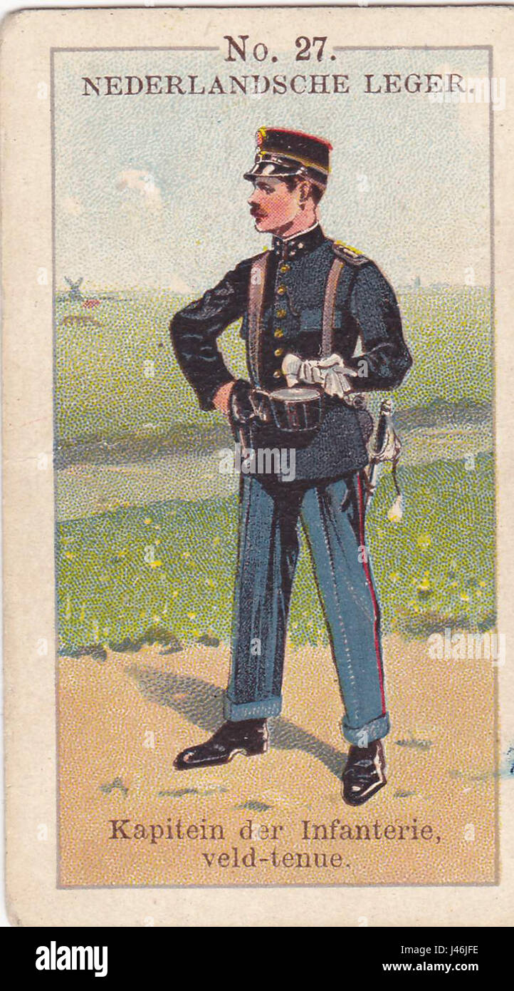 'Nederlandsche leger No. 27. Kapitein der Infanterie, veld tenue ...