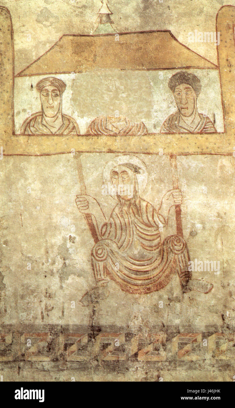 The fresco in the Church of San Proclo in Naturno depicts the 'Flight ...
