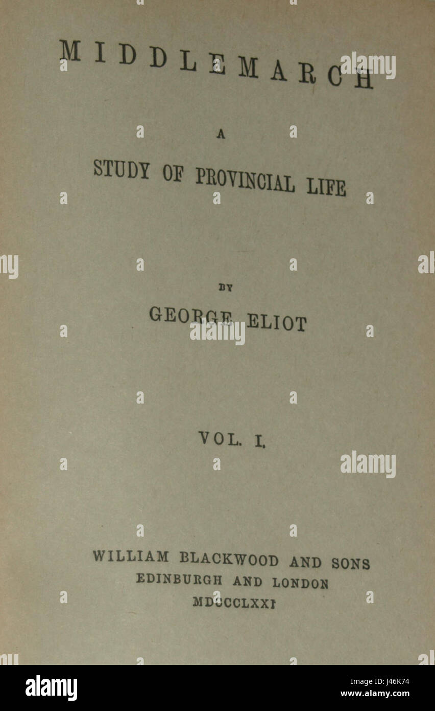 Middlemarch book cover hi-res stock photography and images - Alamy