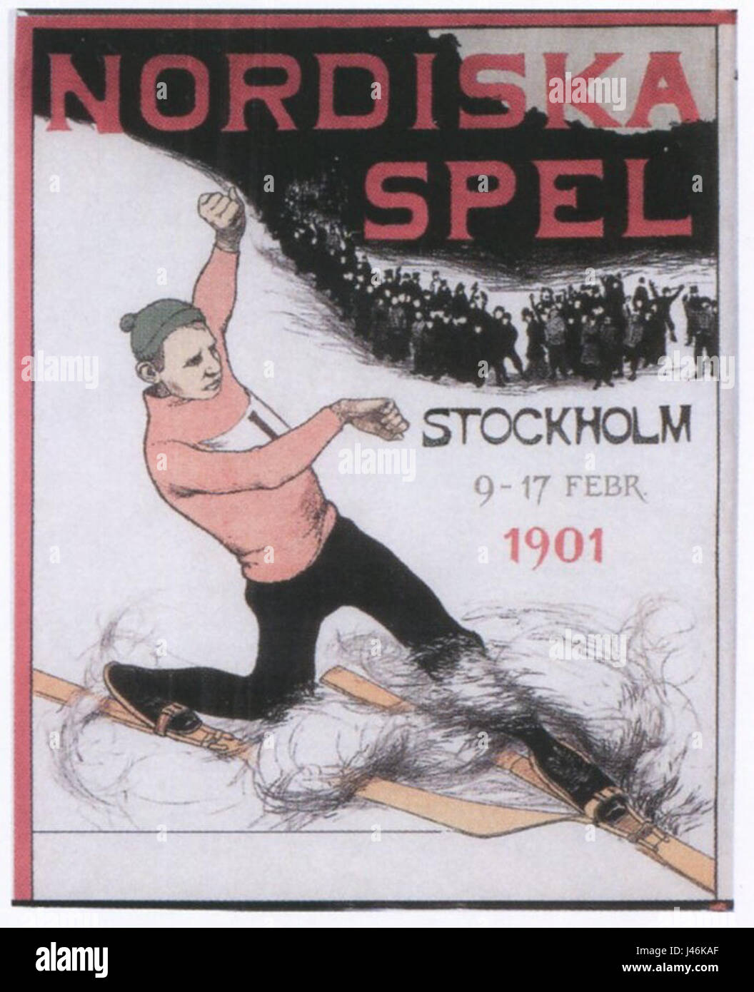 The 'Nordiska spel affisch' is a 1901 Swedish poster promoting Nordic ...