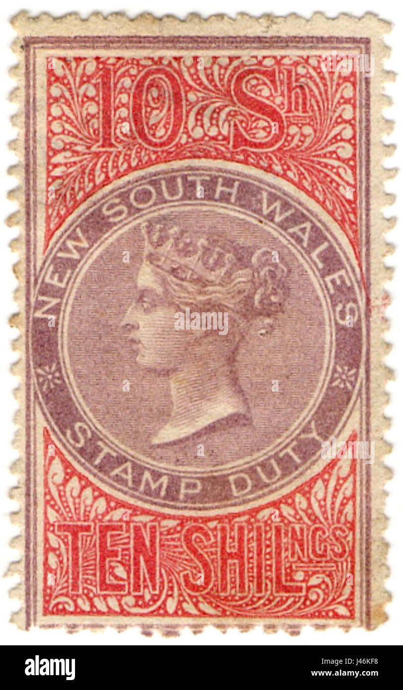 This refers to a revenue stamp used in New South Wales, Australia, for ...