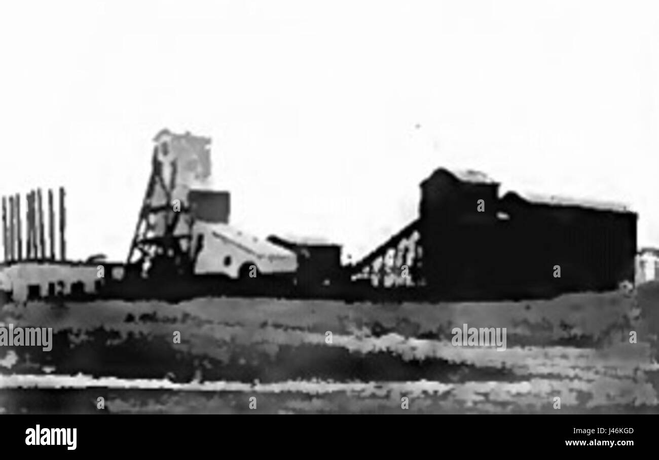 A photograph of Mount Olive, Illinois, around 1900, depicting a mine ...
