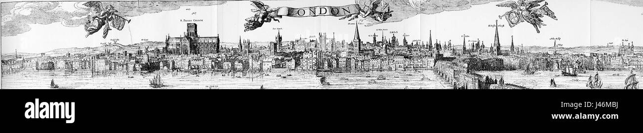 London visscher map hi-res stock photography and images - Alamy