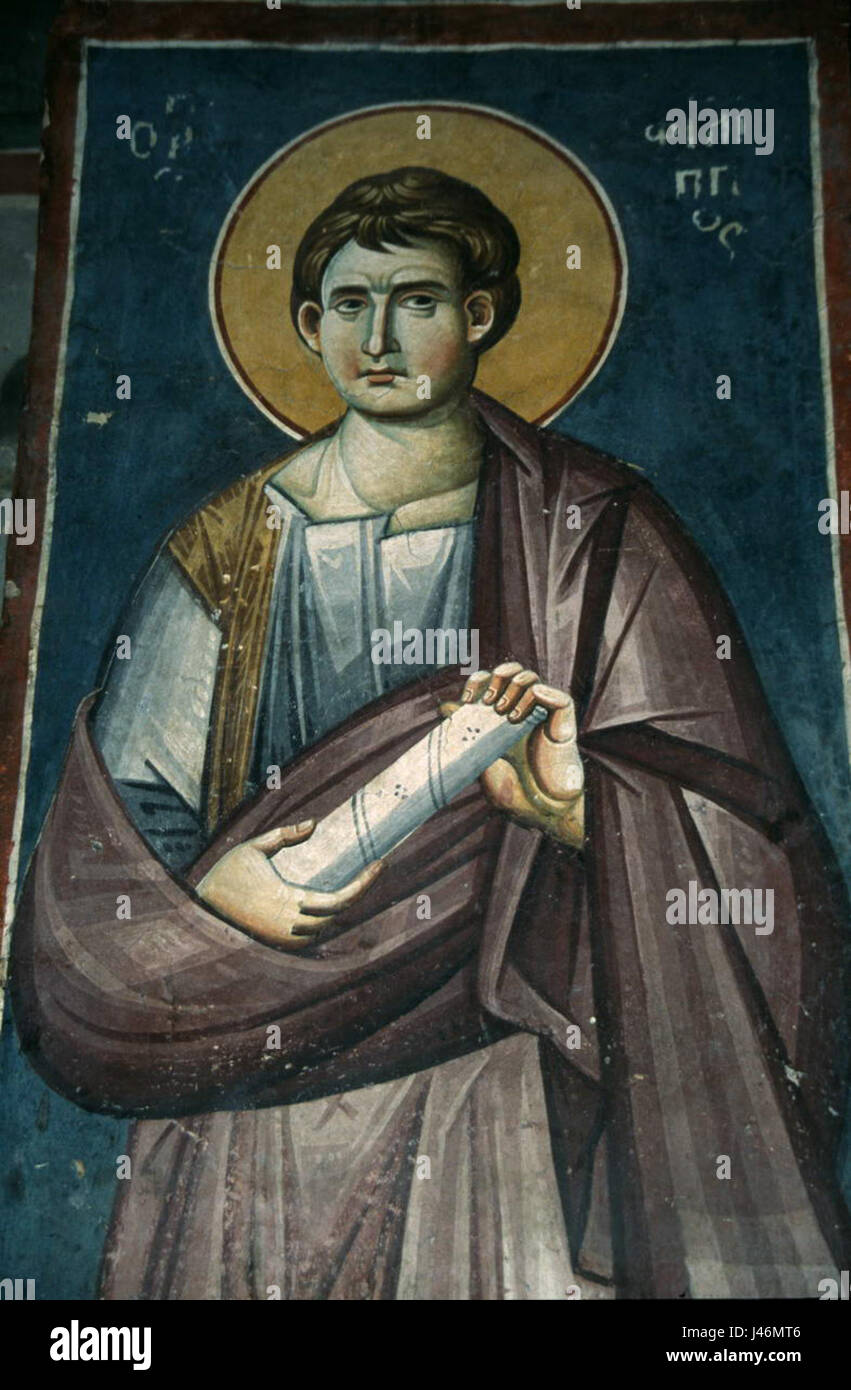 The Church of the Theotokos Peribleptos in Ohrid features a series of ...