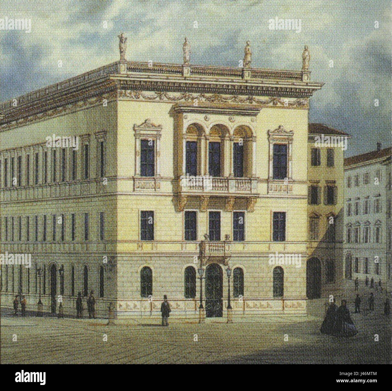 This painting portrays the Palazzo Revoltella, an iconic building in ...