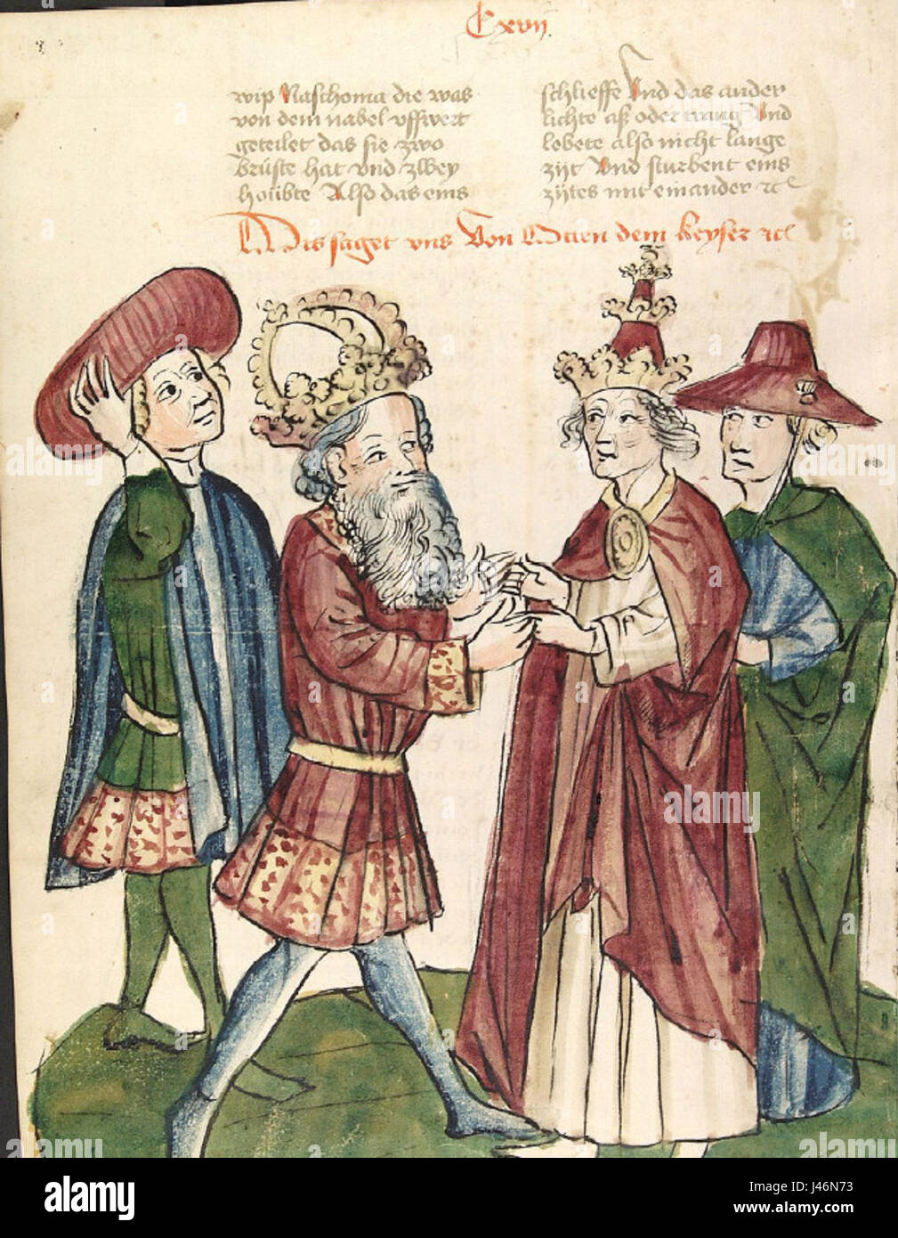 A historical event where Emperor Otto I meets Pope John XII ...