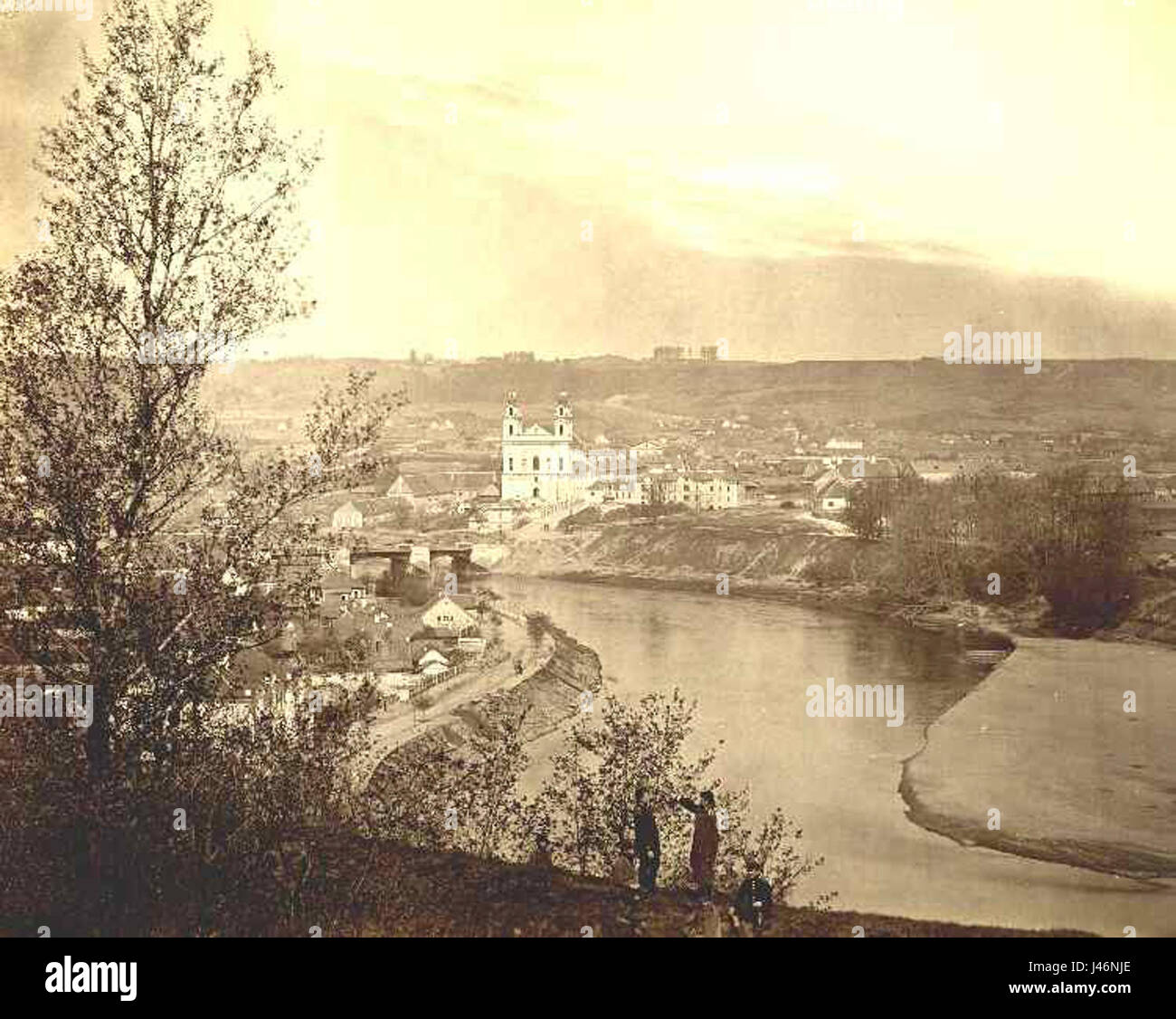This panorama showcases the capital city of Lithuania, Vilnius ...