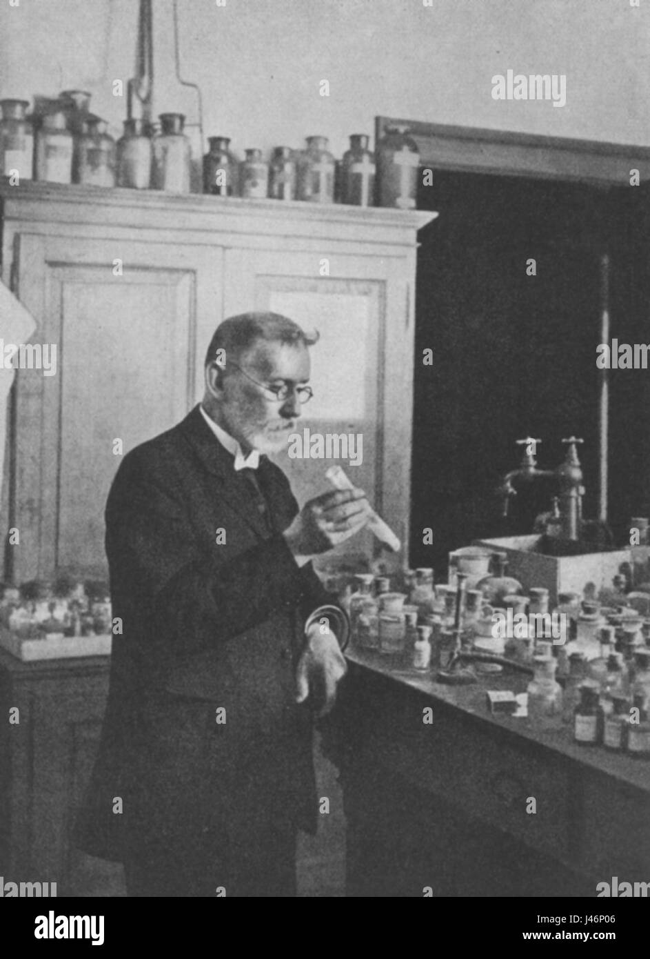 This photograph shows Paul Ehrlich, a renowned German physician and ...