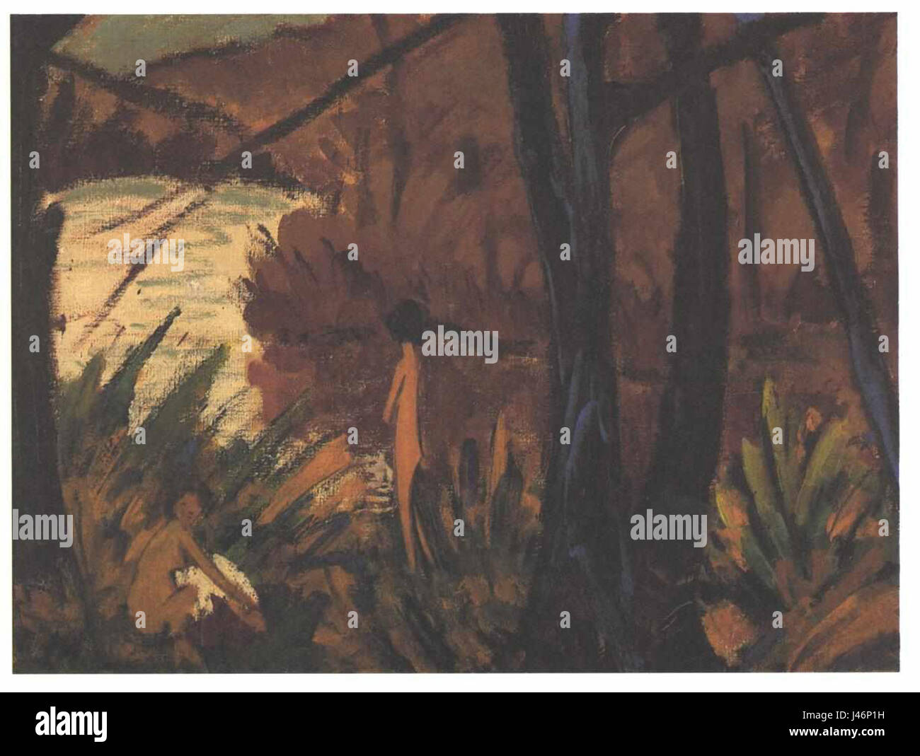 Otto Mueller Waldsee mit zwei Akten Stock Photo - Alamy