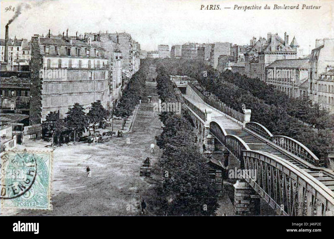 Paris Perspective du Boulevard Pasteur Stock Photo - Alamy