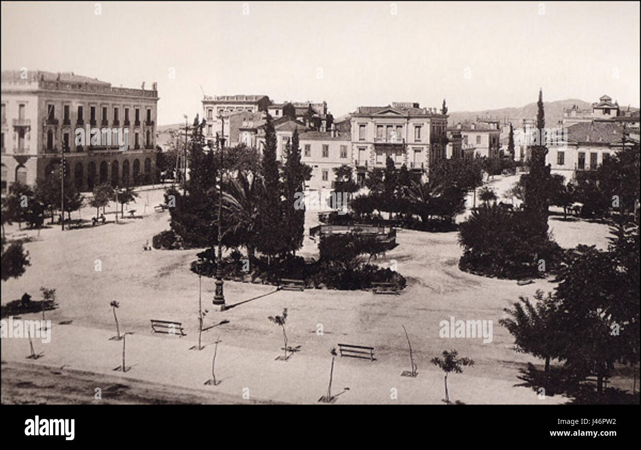Omonia Square in Athens, shown in this 1890 photograph, was a central ...