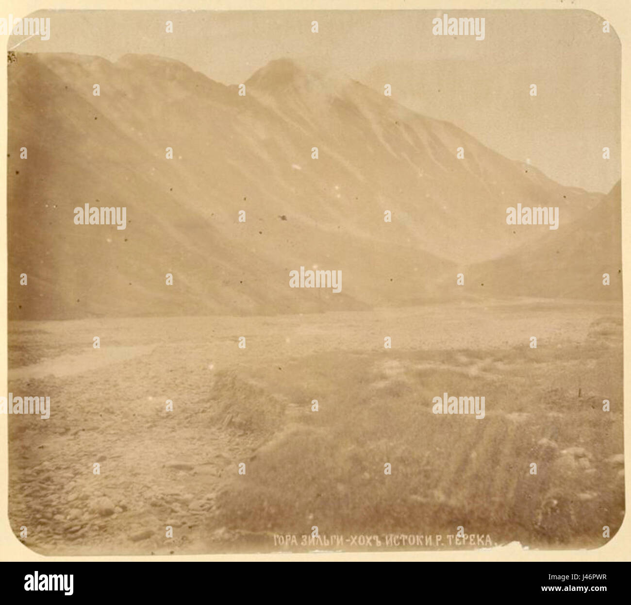 Mountain Zilgi Khokh and source of River Terek Stock Photo - Alamy