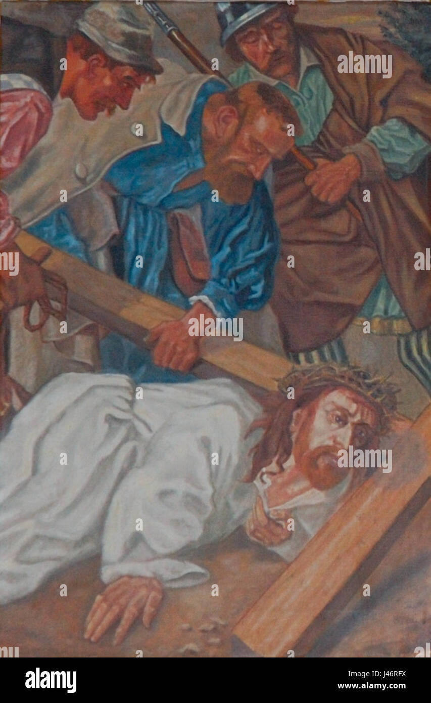 Jesus christ 14 stations of the cross hi-res stock photography and ...