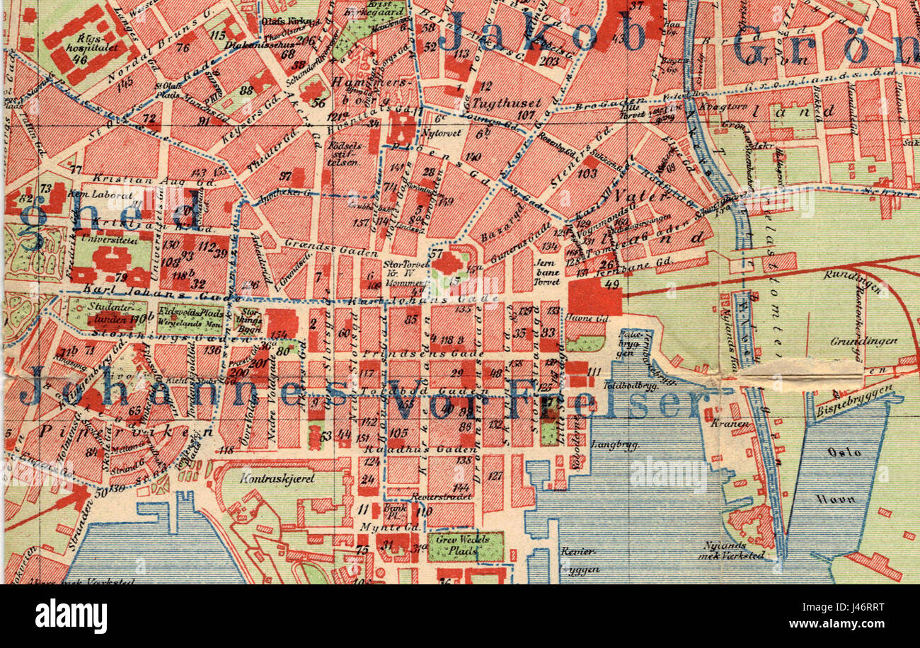 Map of oslo street hi-res stock photography and images - Alamy
