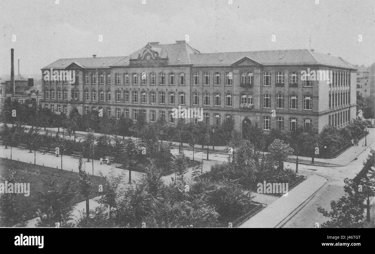 A vintage postcard depicting the Friedrichschule, a school in Germany ...