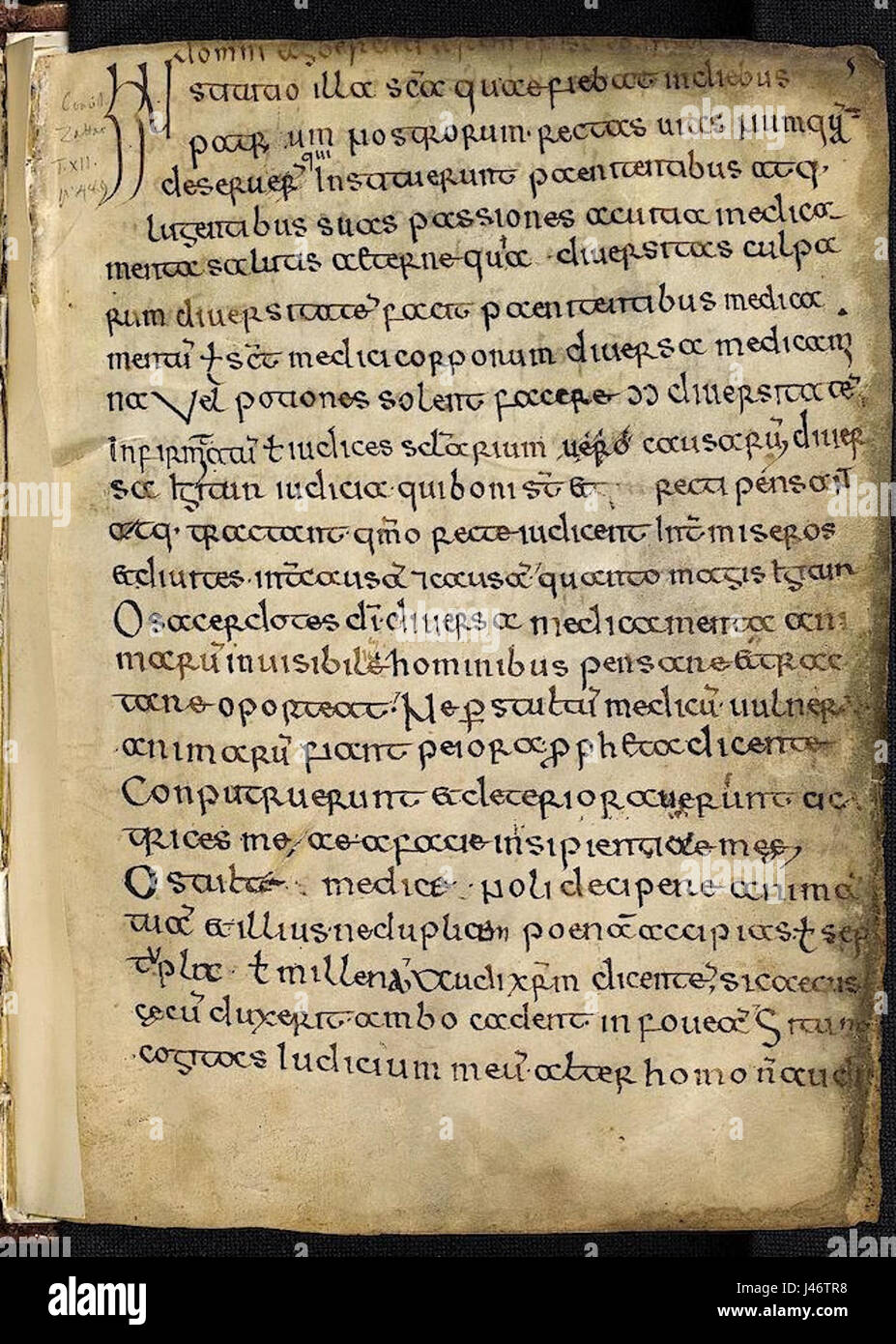A historical reference to a manuscript, Pal. lat. 554, folio 5r, part ...