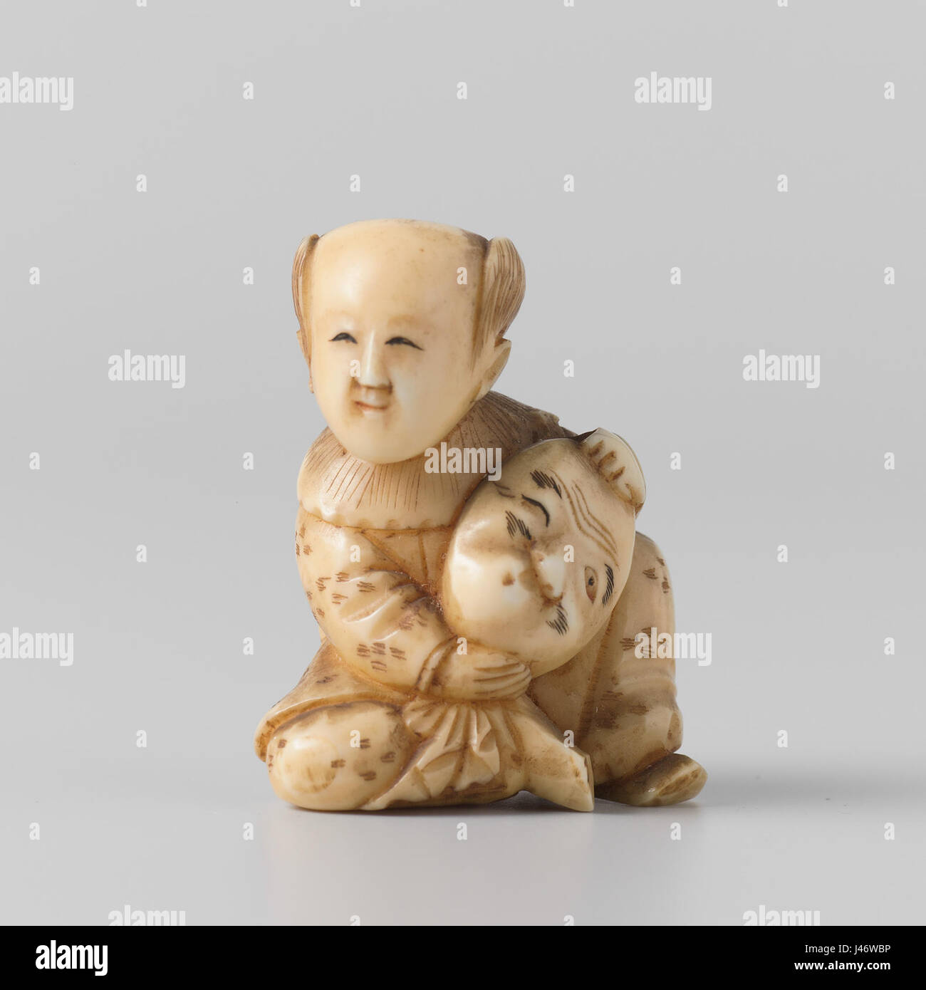 This netsuke, housed in the Rijksmuseum, is a finely carved miniature ...