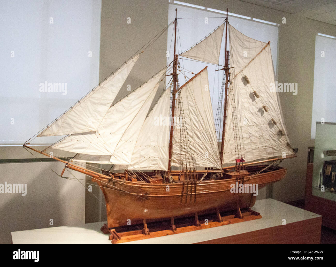 Model of a schooner from end of the 19th century Stock Photo - Alamy