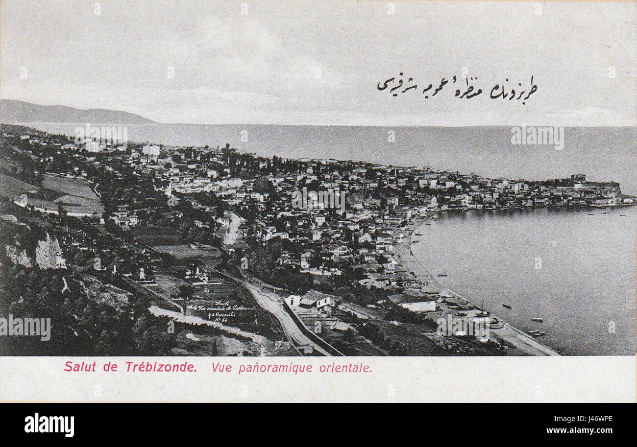 This panoramic view of Trebizond (modern-day Trabzon) from the east ...