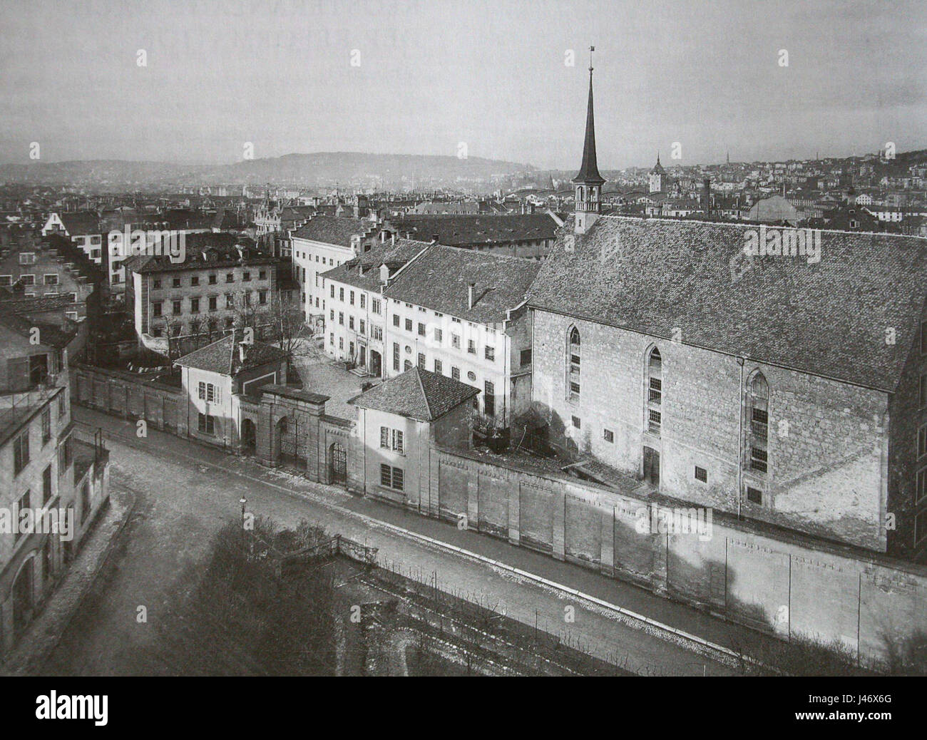 The Oetenbach Strafanstalt, a historical prison established in 1900 ...
