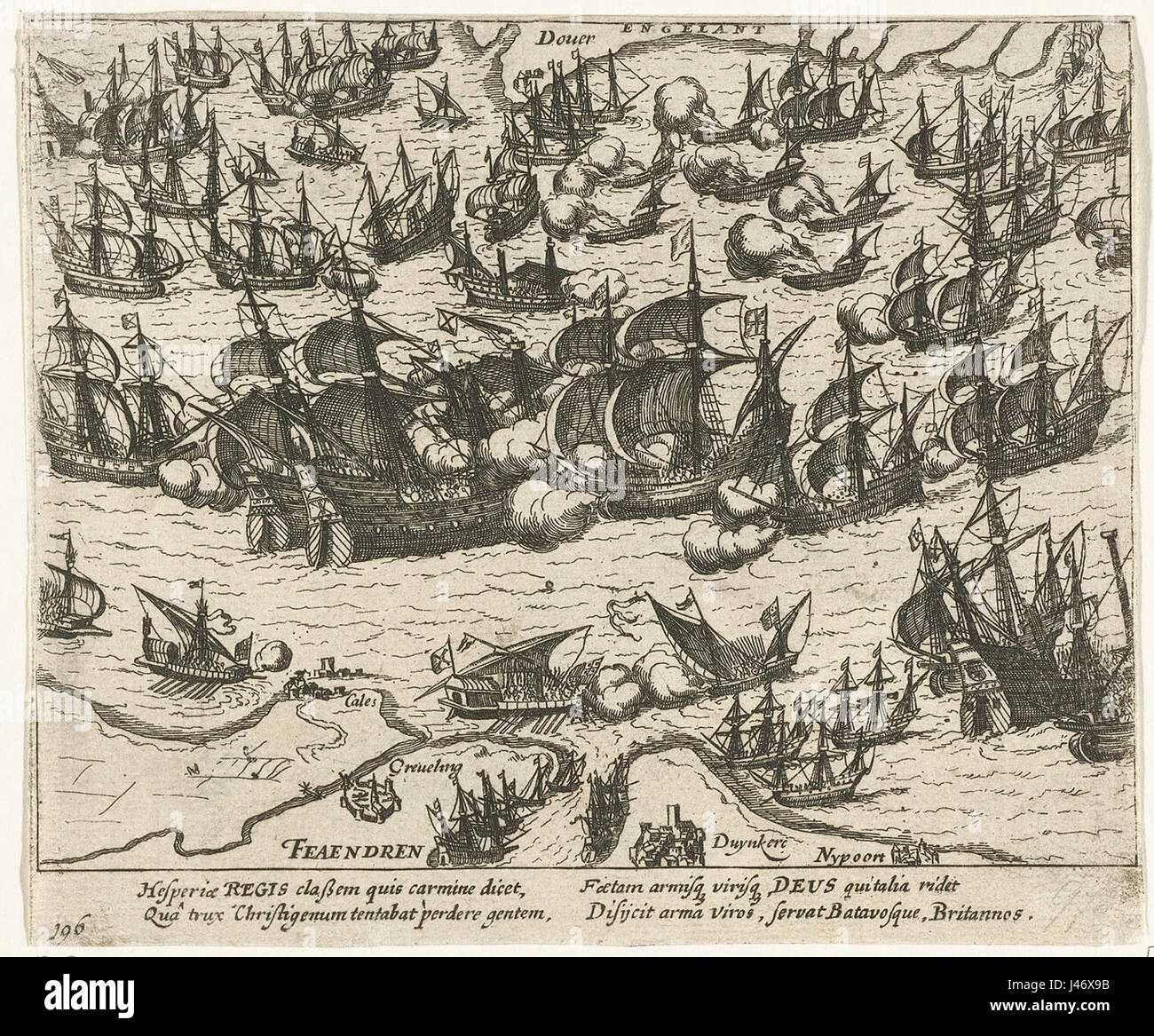 The naval battle with the Spanish Armada, a significant event in ...