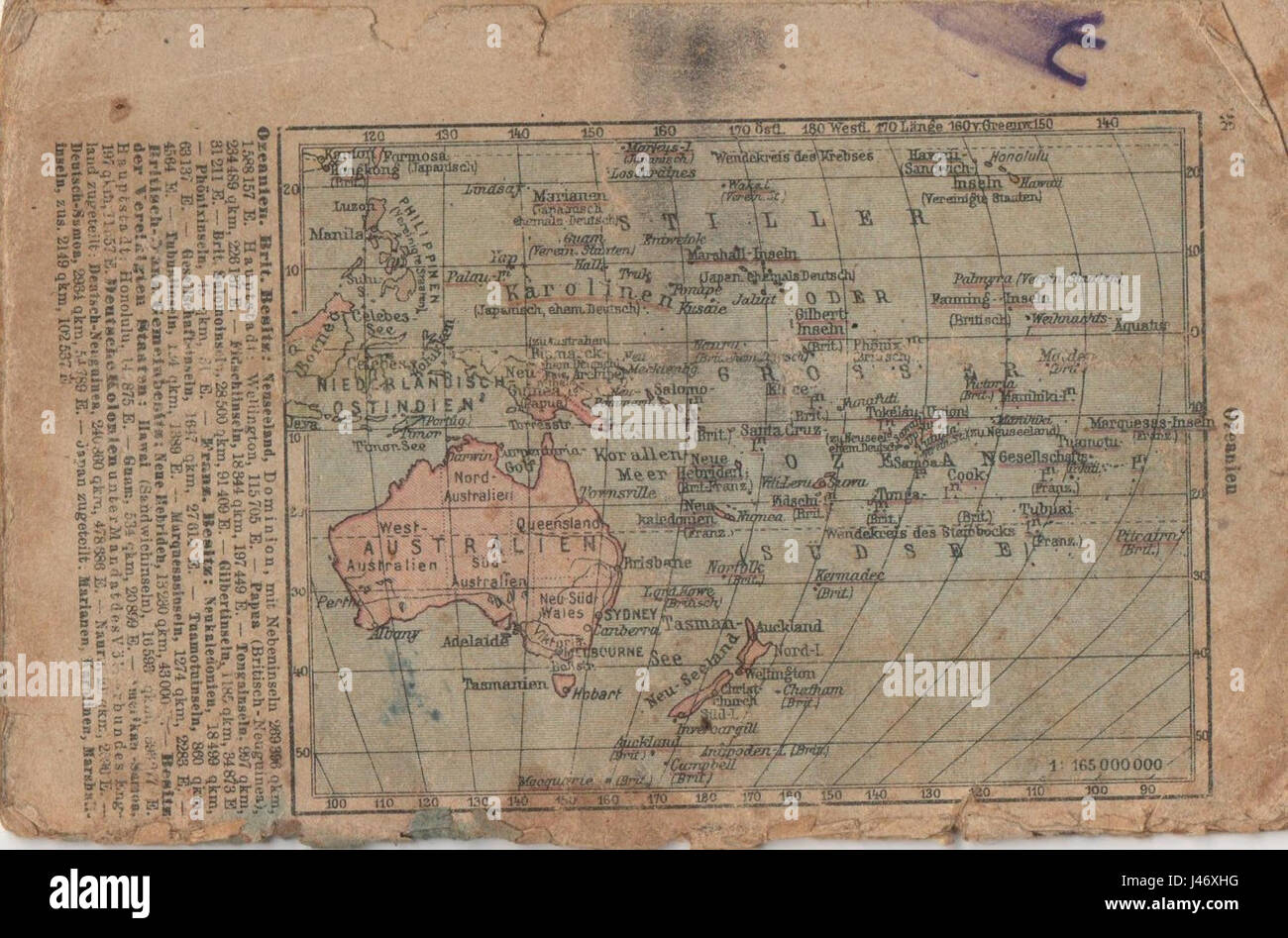 Oceania map hi-res stock photography and images - Alamy