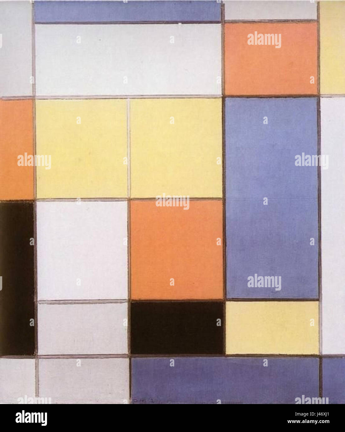 'Compositie B' is a work by Dutch artist Piet Mondrian, known for his ...