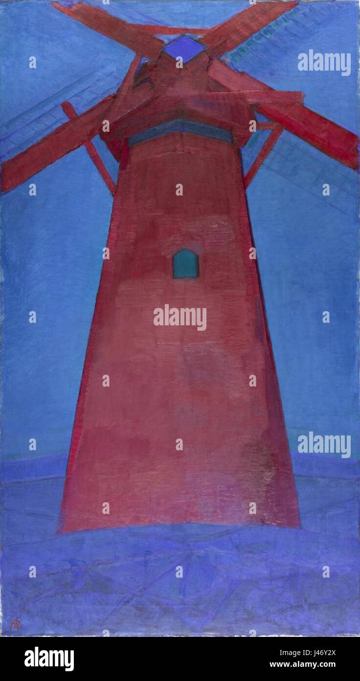 This title refers to a painting or artwork by Piet Mondriaan, depicting ...