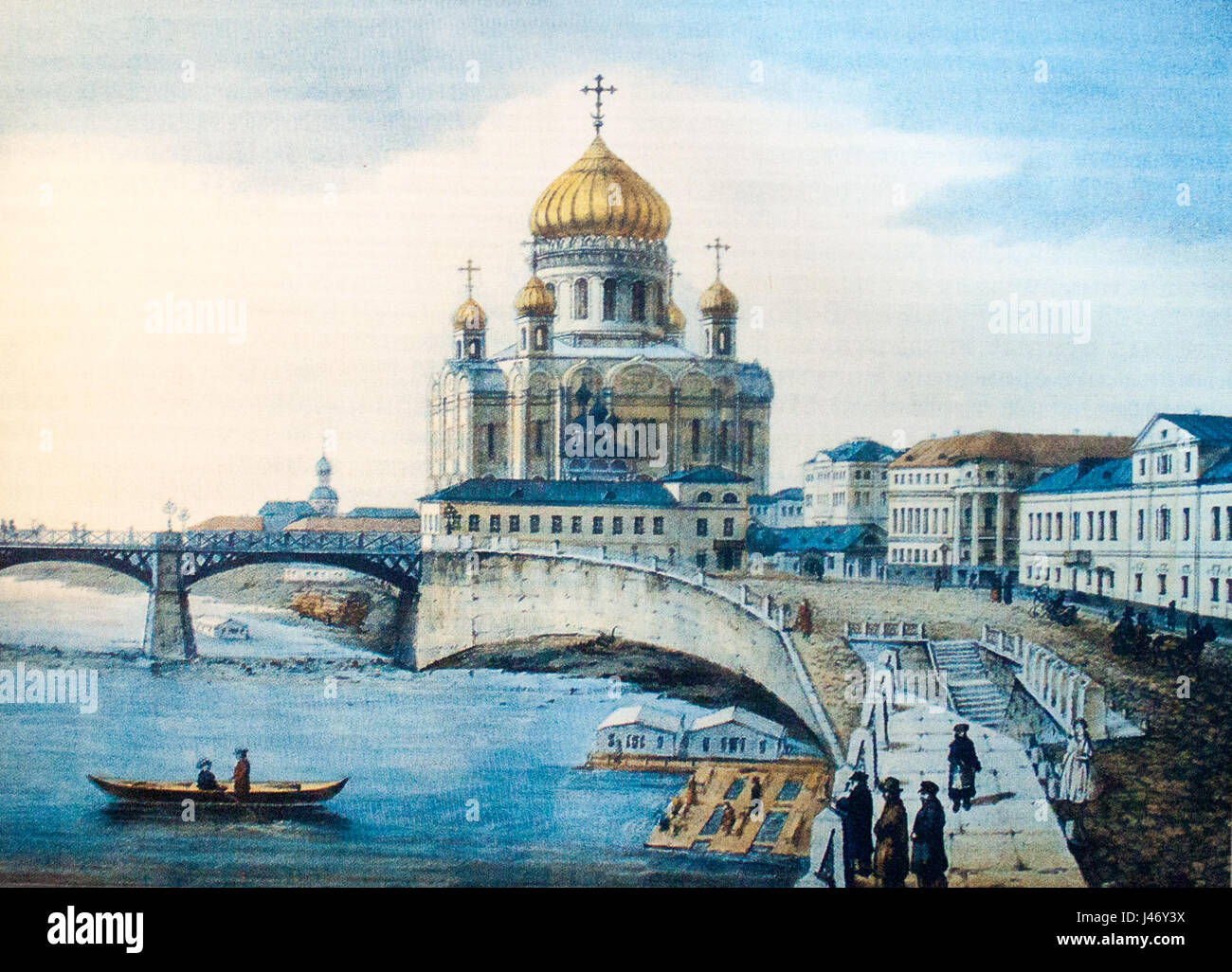 Moscow in the 1860s on postcard Stock Photo - Alamy