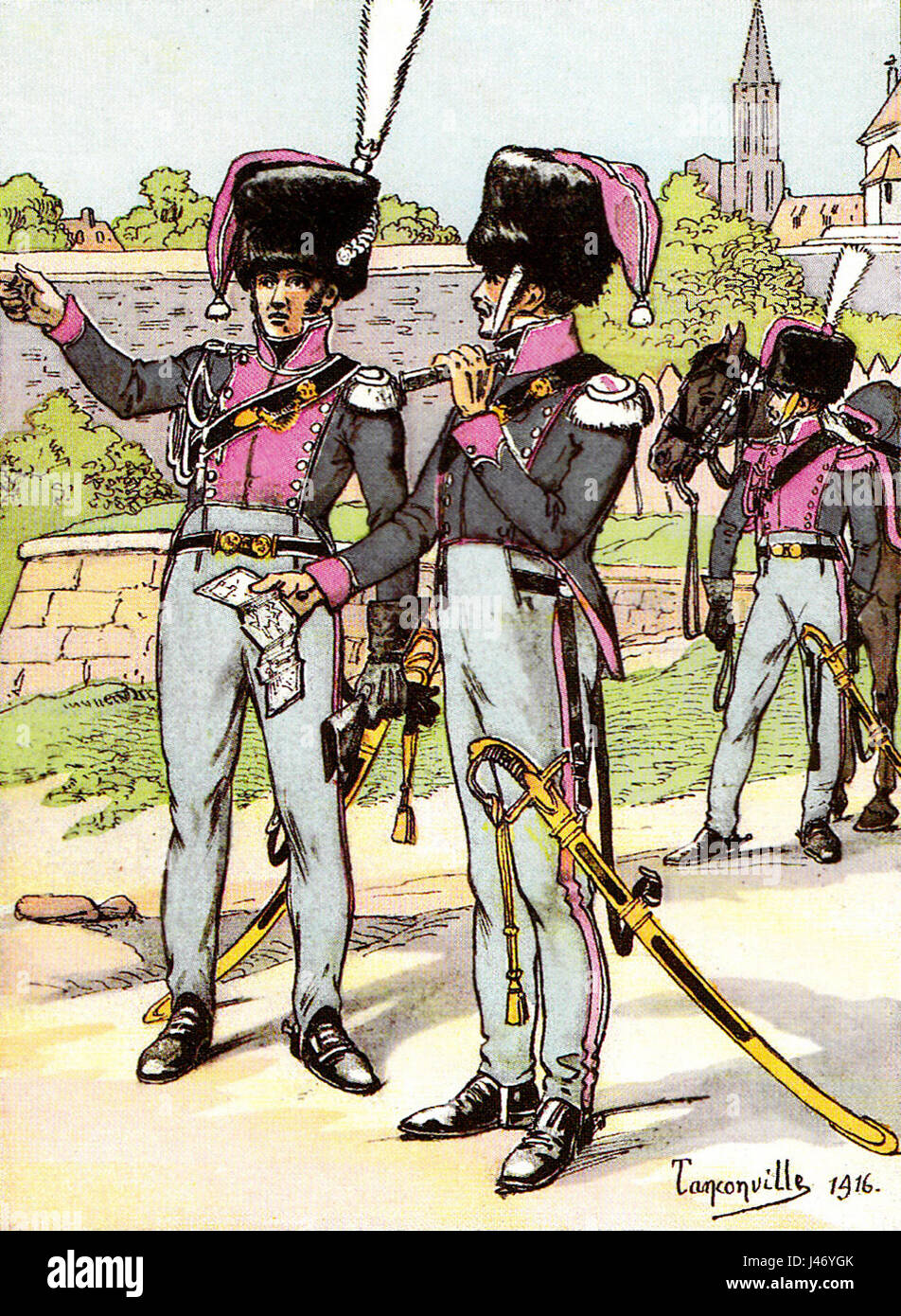 Officiers des guides de Strasbourg, 1815 Stock Photo - Alamy