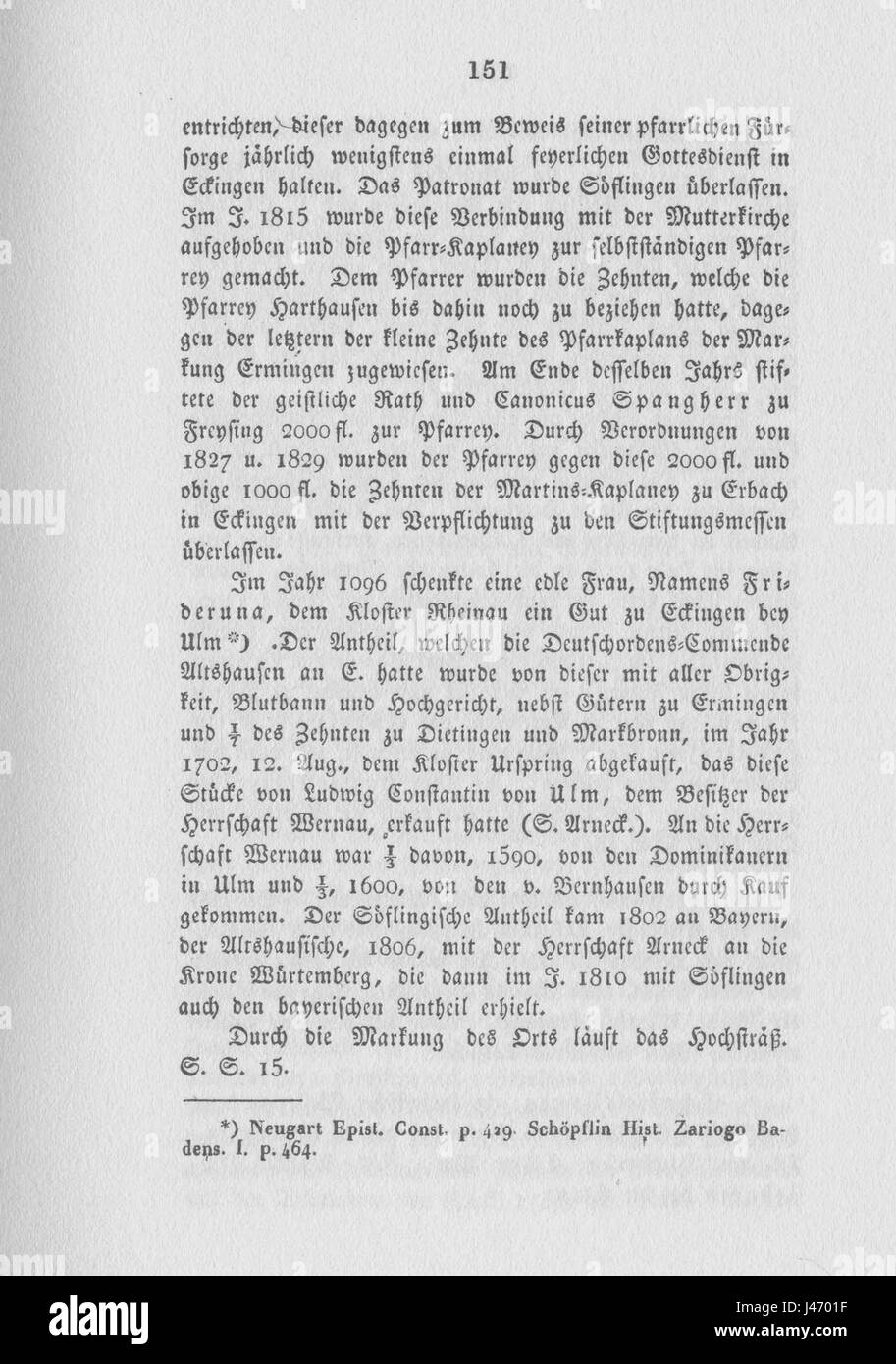 The 'Oberamt Blaubeuren 151' refers to an administrative document from ...