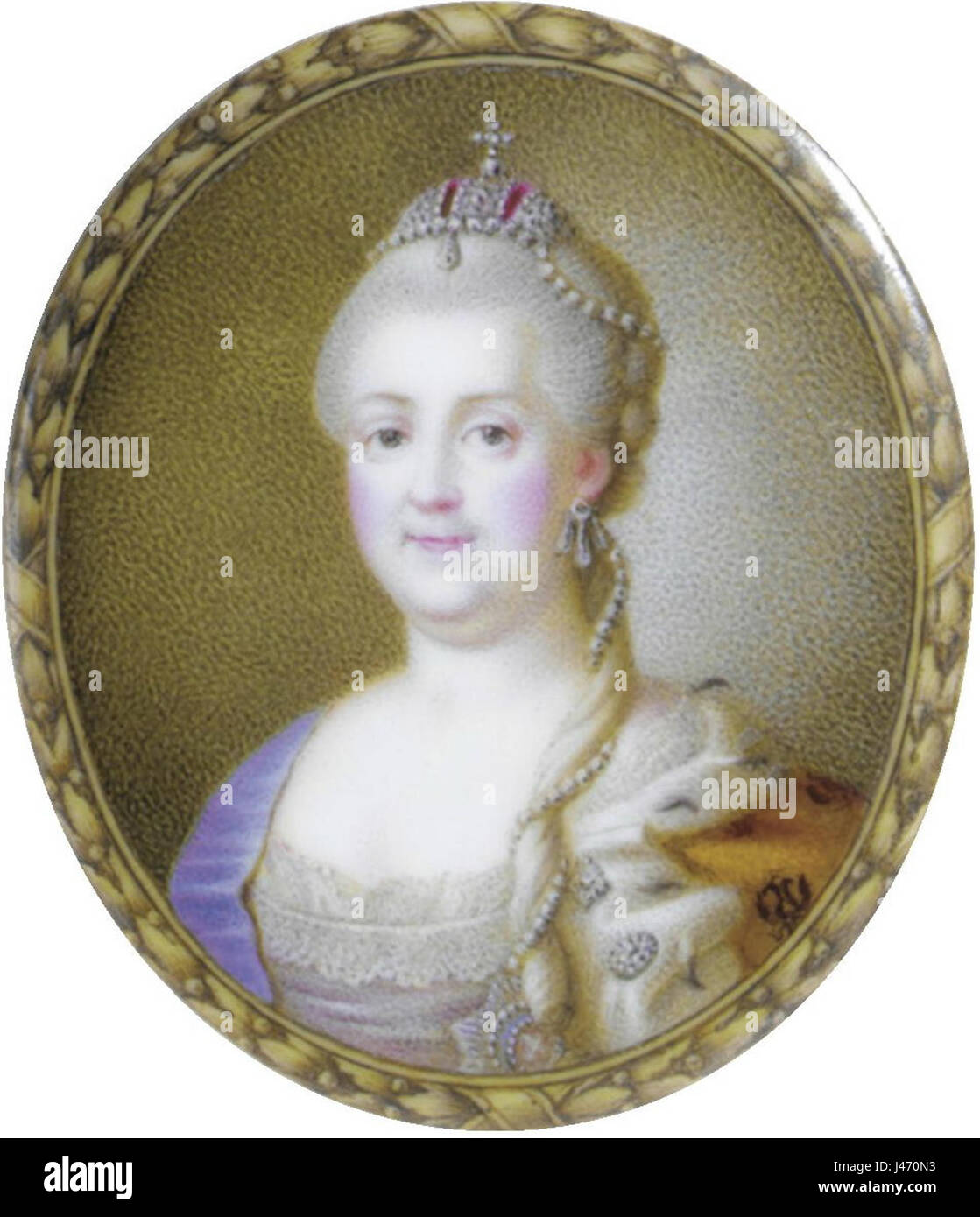 This miniature portrait of Catherine II, also known as Catherine the ...
